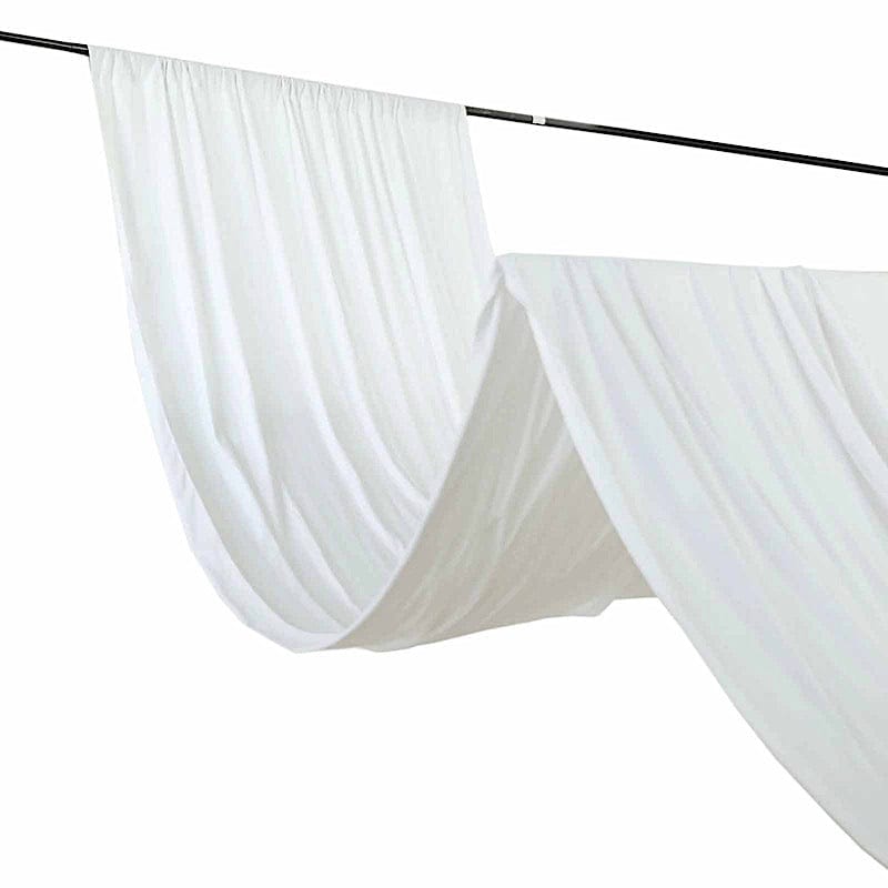 5 ft x 30 ft Polyester Ceiling Drapes Backdrop Curtain Panel - White ...