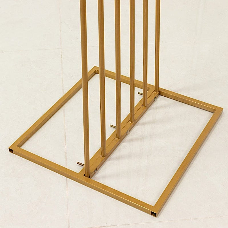8 ft x 7.3 ft Heavy-Duty Backdrop Stand Metal Wedding Arch - Gold — LeilaniWholesale