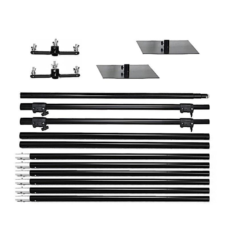 10 ft Dual Cross Bar Photography Backdrop Stand - Black — LeilaniWholesale