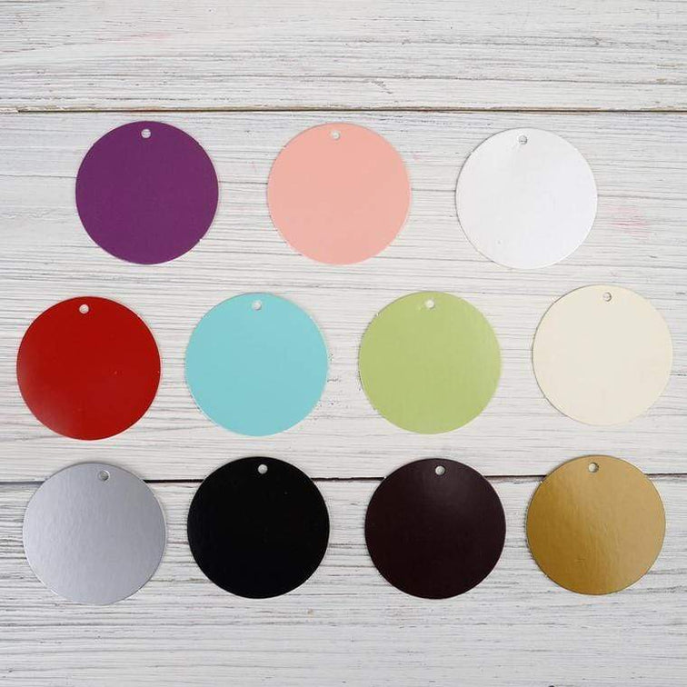 100 2" wide Round Paper Gift Tags - Black and White — LeilaniWholesale