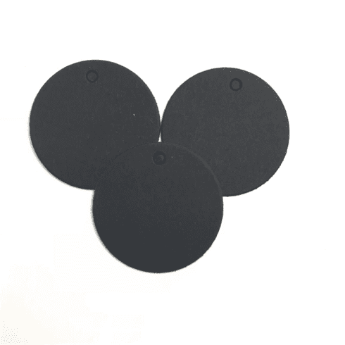 100 2" wide Round Paper Gift Tags - Black and White — LeilaniWholesale