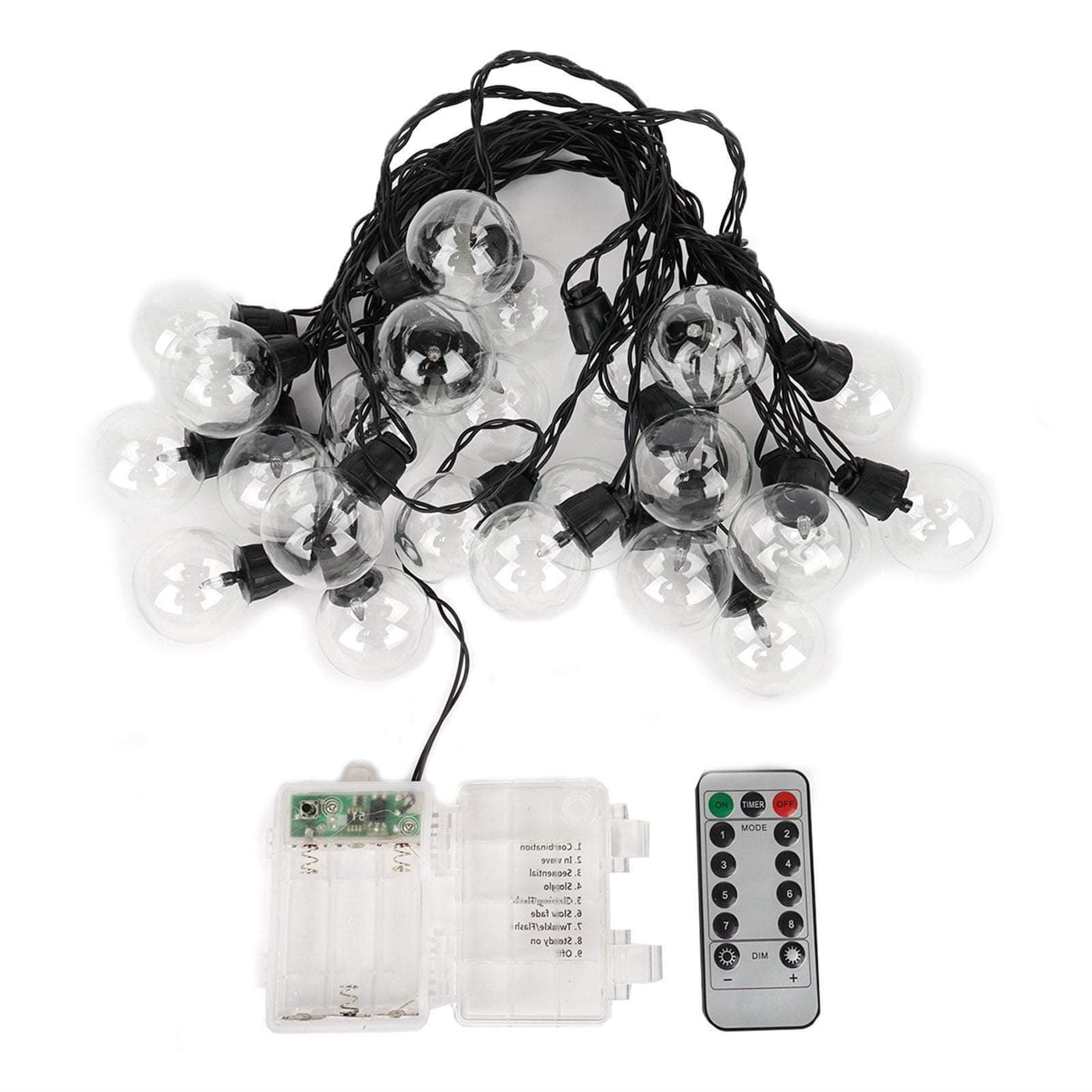 26 ft long 25 LED String Lights Battery Operated Garland - Warm White ...