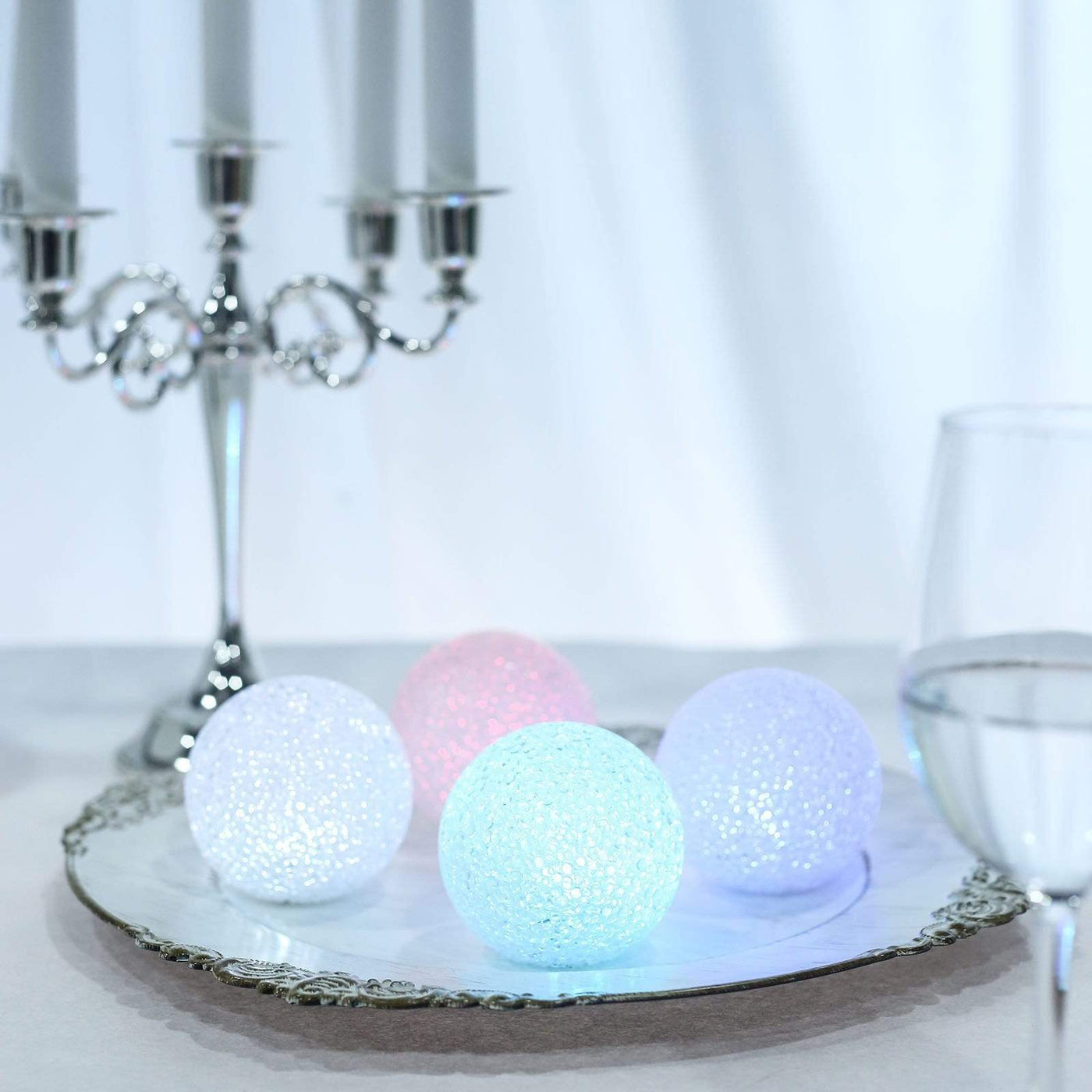 4 pcs 3" wide LED Orbs Battery Operated Ball Lights - Assorted ...