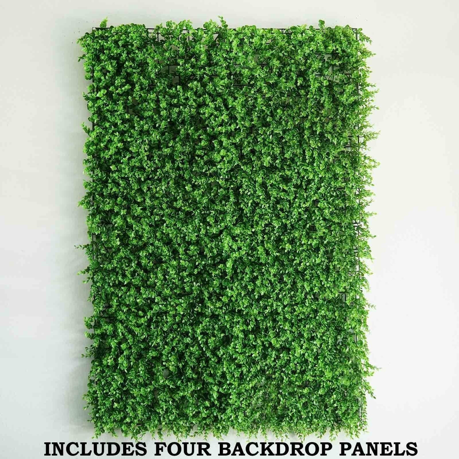 4 pcs Artificial Mini Leaves UV Protected Wall Backdrop Panels 11 sq f ...