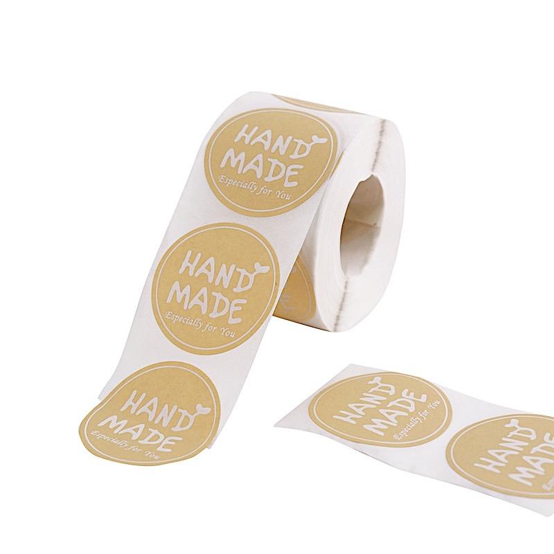 500 Handmade Especially For You 2" Round Stickers Roll - Natural with ...