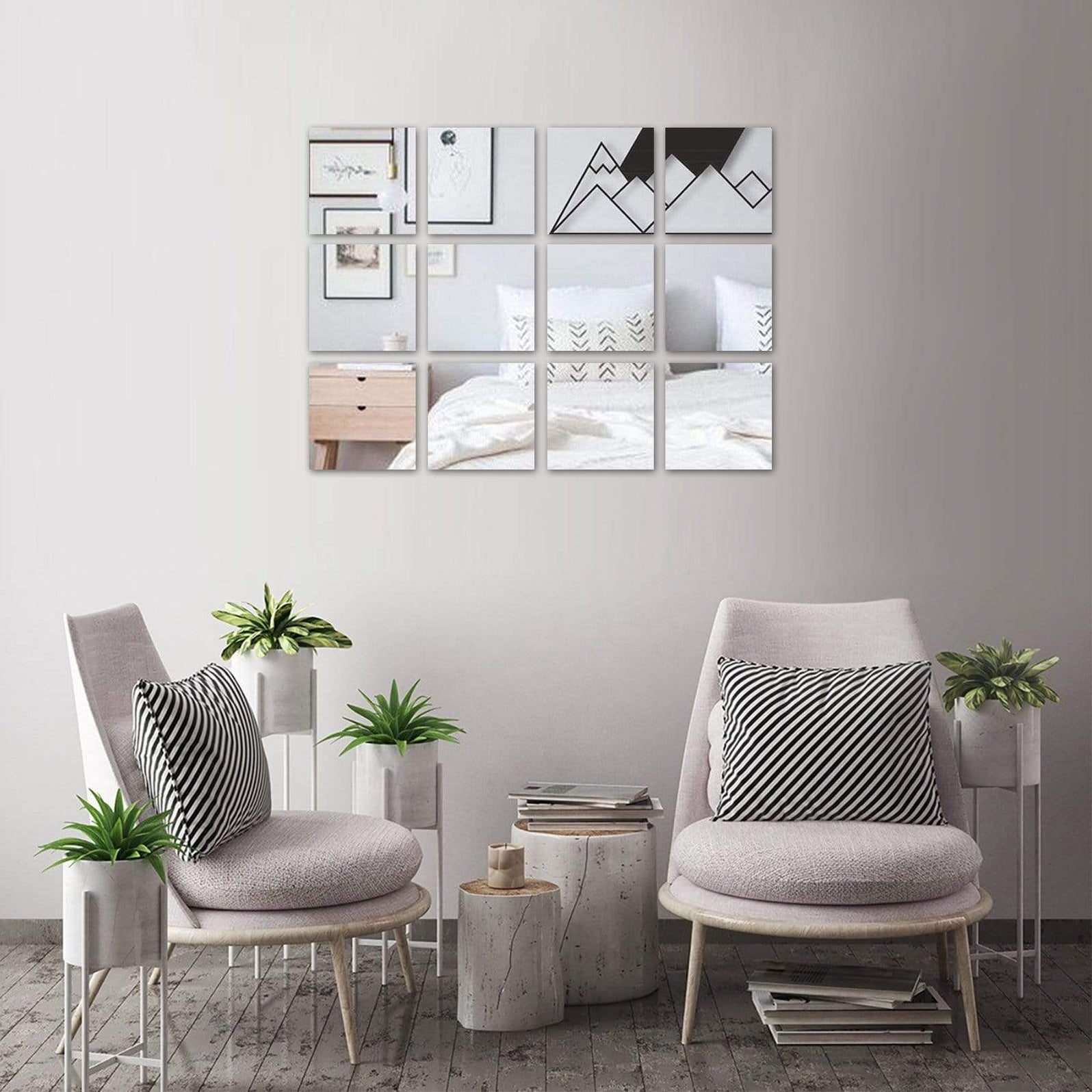6 pcs 8" Square Mirrors Centerpieces — LeilaniWholesale