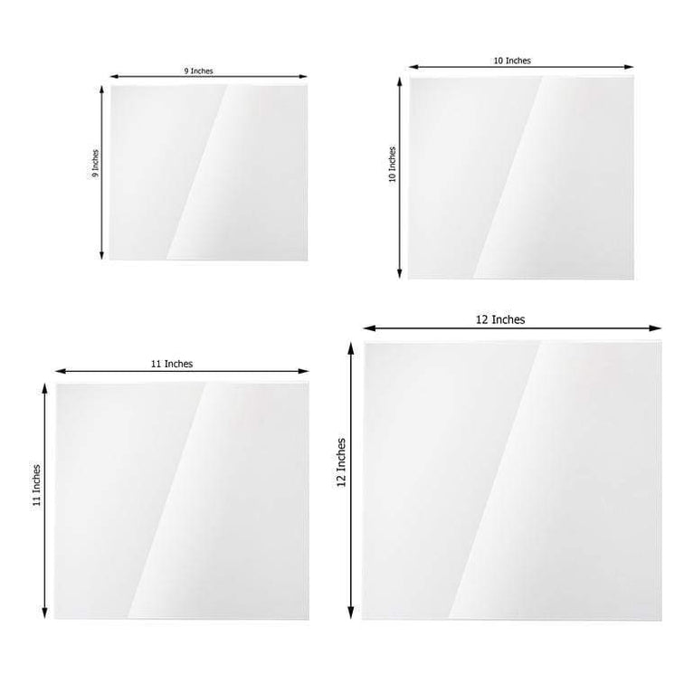 2 pcs 24x10" Plexiglass Sheets Rectangular Acrylic Sign Boards - Clear ...